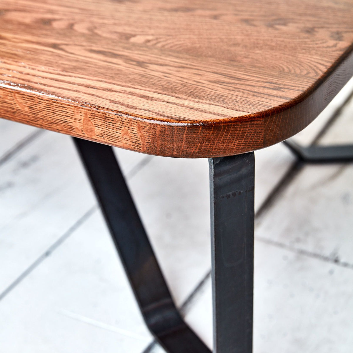 Hunter Coffee Table | Round Wood Table Top with Forged Metal Base – J&S ...